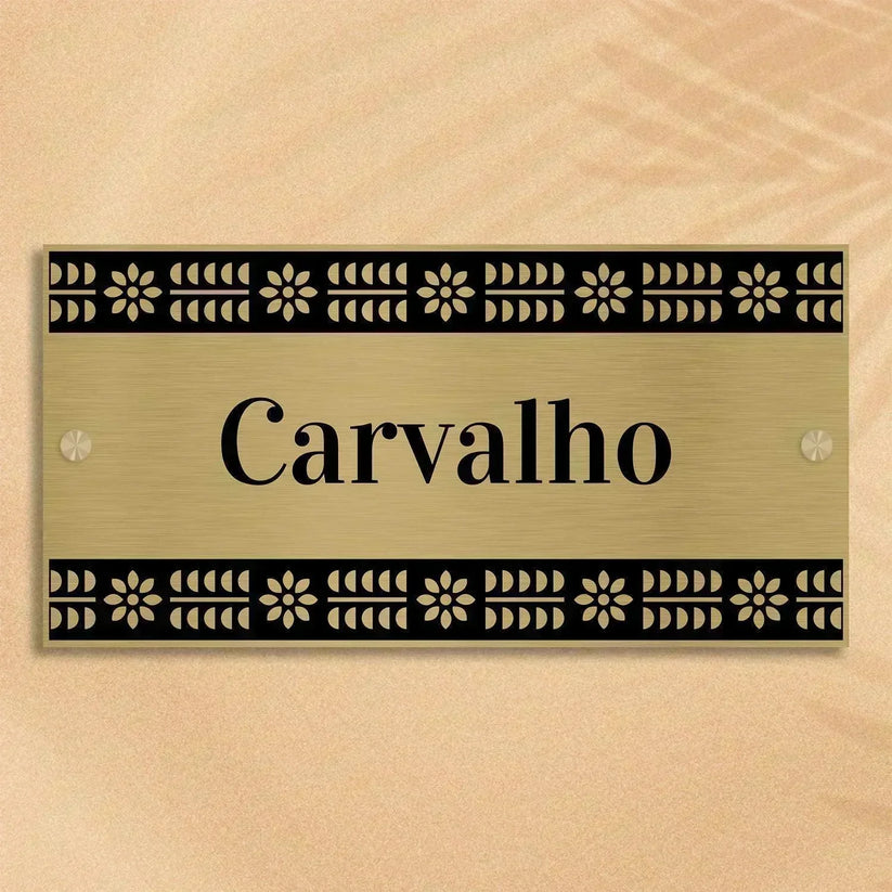 Baghban Stainless Steel Name Plate 14x7 inch Weatherproof – Housenama