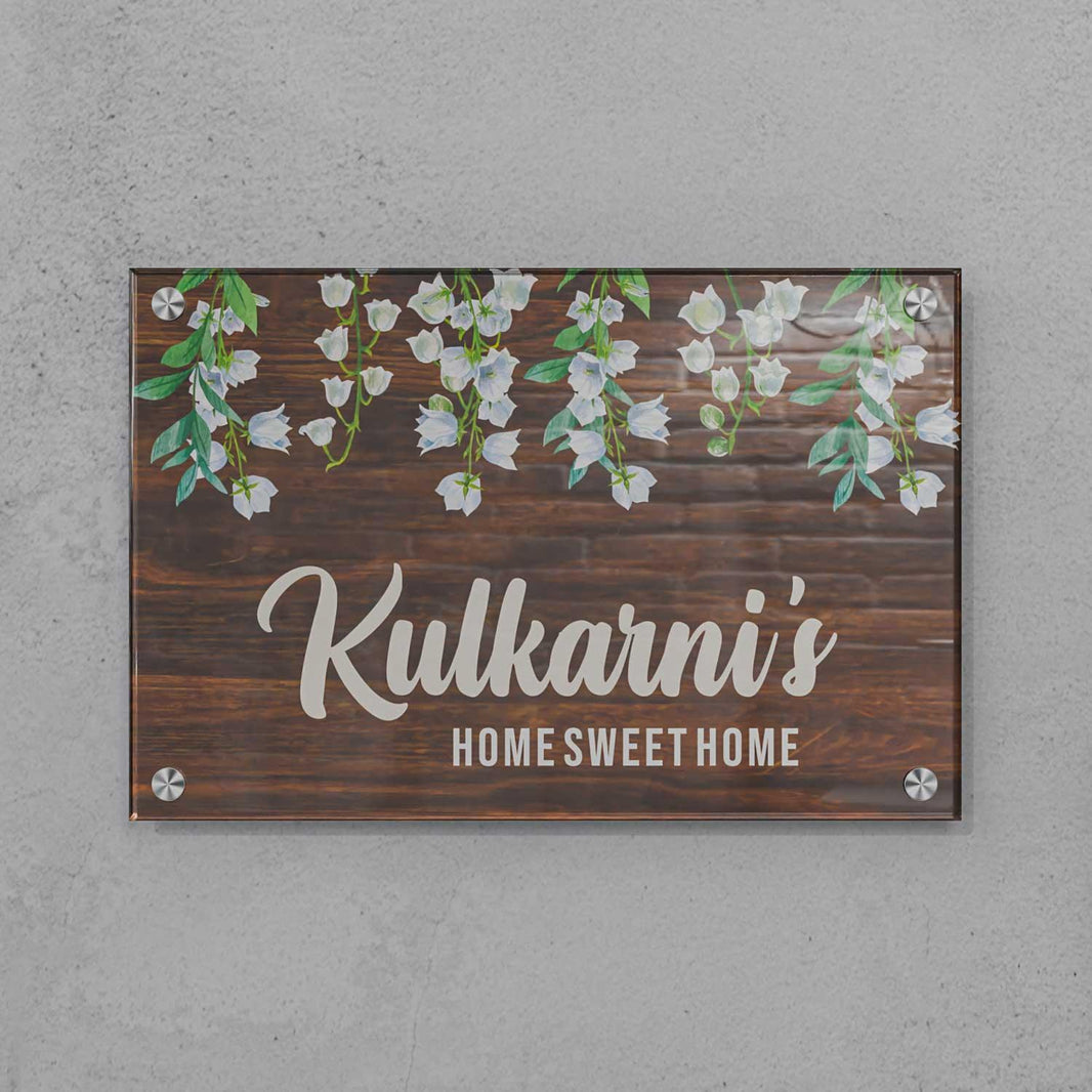 Floral Name Plates: 150+ Stunning Designs for Your Home | Housenama