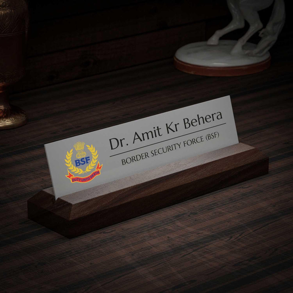 Excelus Office Desk Name Plate - Border Security Force (BSF) – Housenama