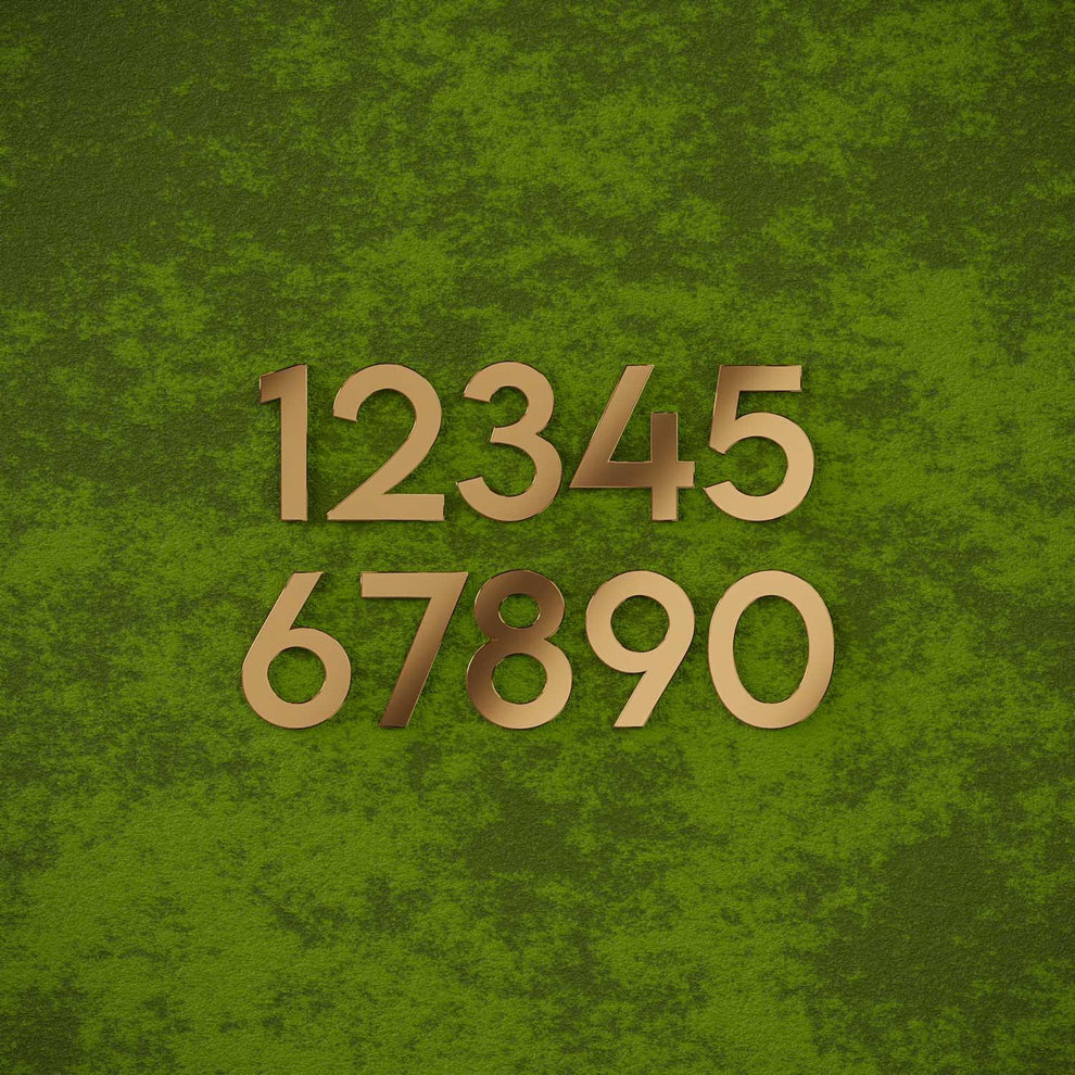 Lemon - Geometric Brass Door Numbers & Letters – Housenama