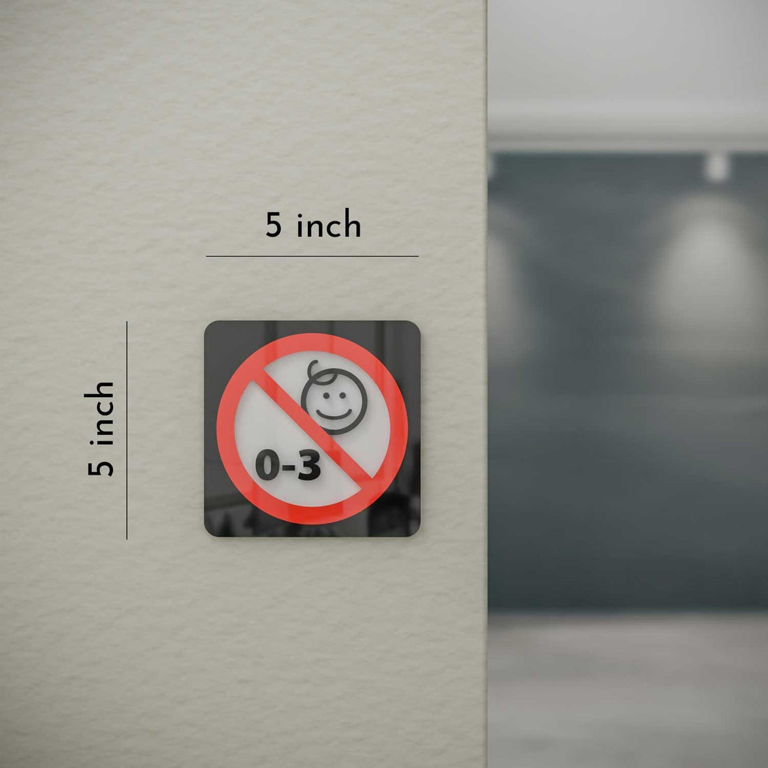 No Babies Allowed - Layered 3D Prohibition Sign | 5×5 inch – Housenama