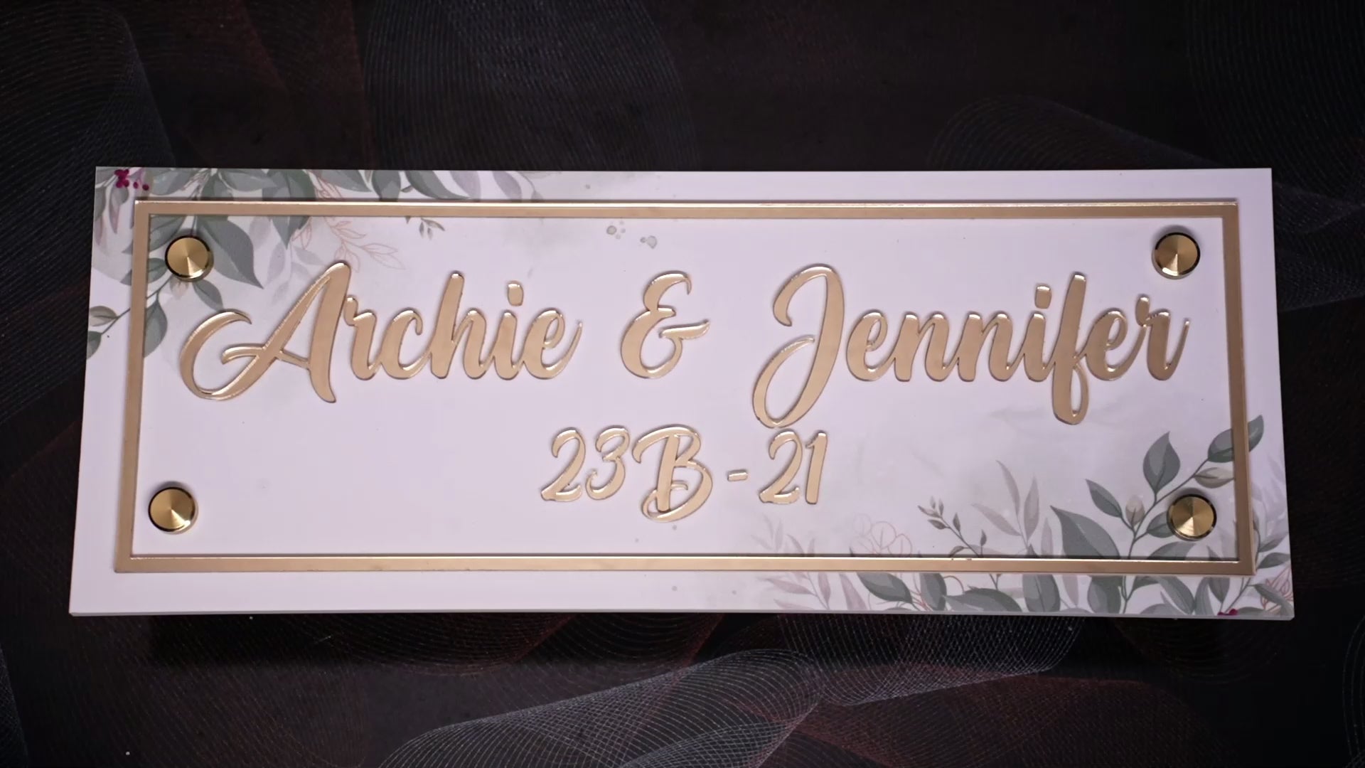 Archie Jennifer Acrylic Name Plate | 13 inch × 5 inch | Weatherproof ...