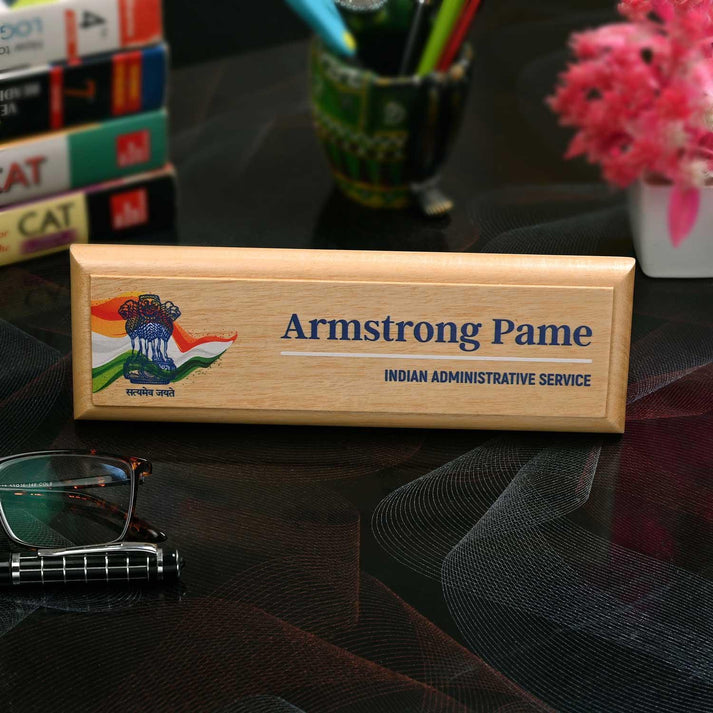 Professional Desk Name Plate for Government Officials – Housenama
