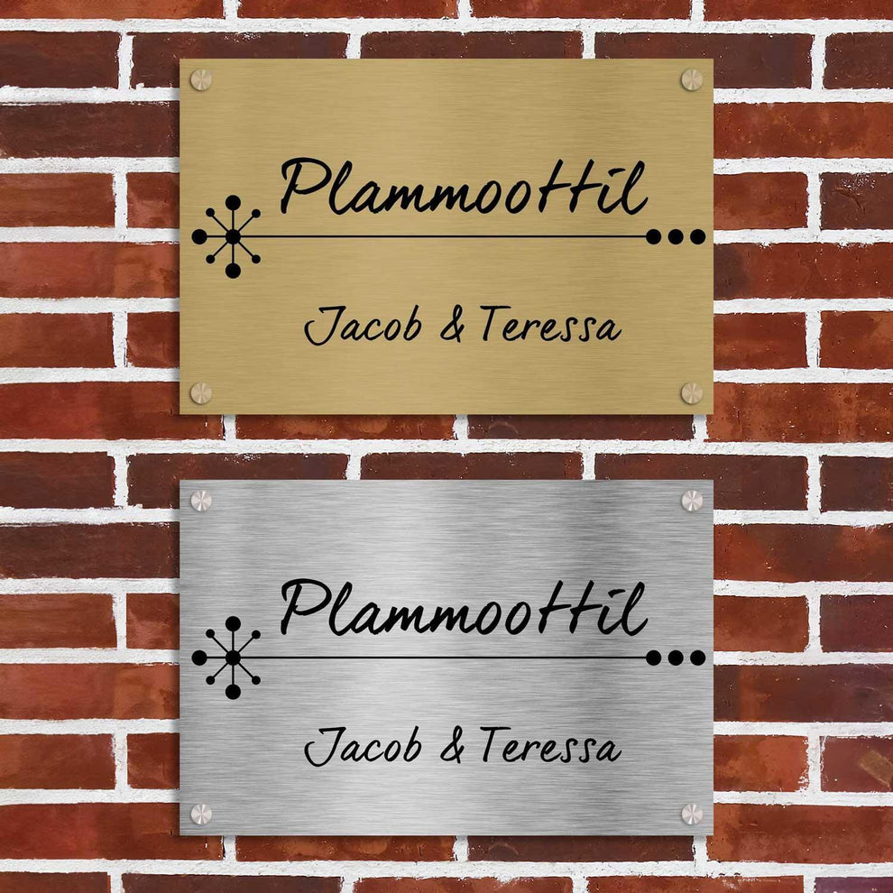 Signature Stainless Steel Name Plate 15x10 inch Weatherproof – Housenama