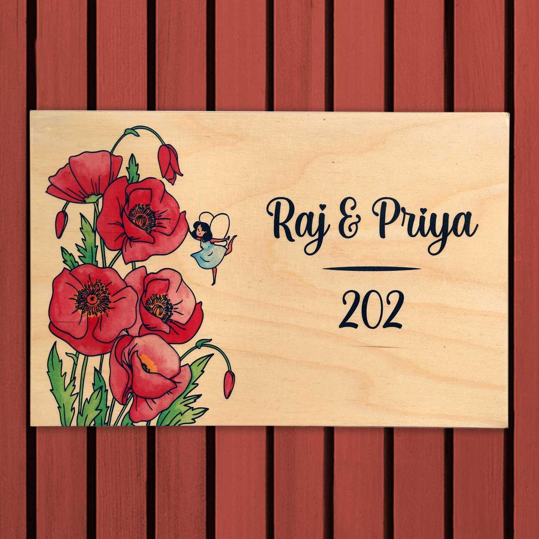 Floral Name Plates: 150+ Stunning Designs for Your Home | Housenama