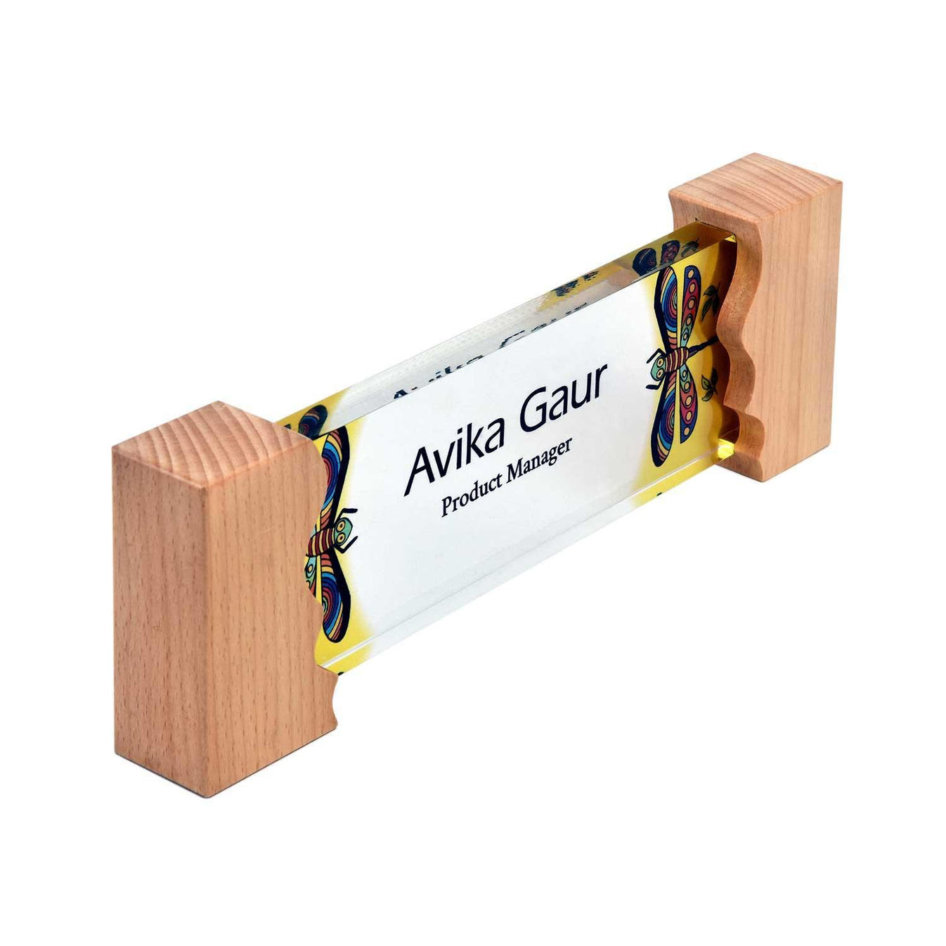 Dragonflight Desk Name Plate with Wooden Stand 9x3.5 inch – Housenama