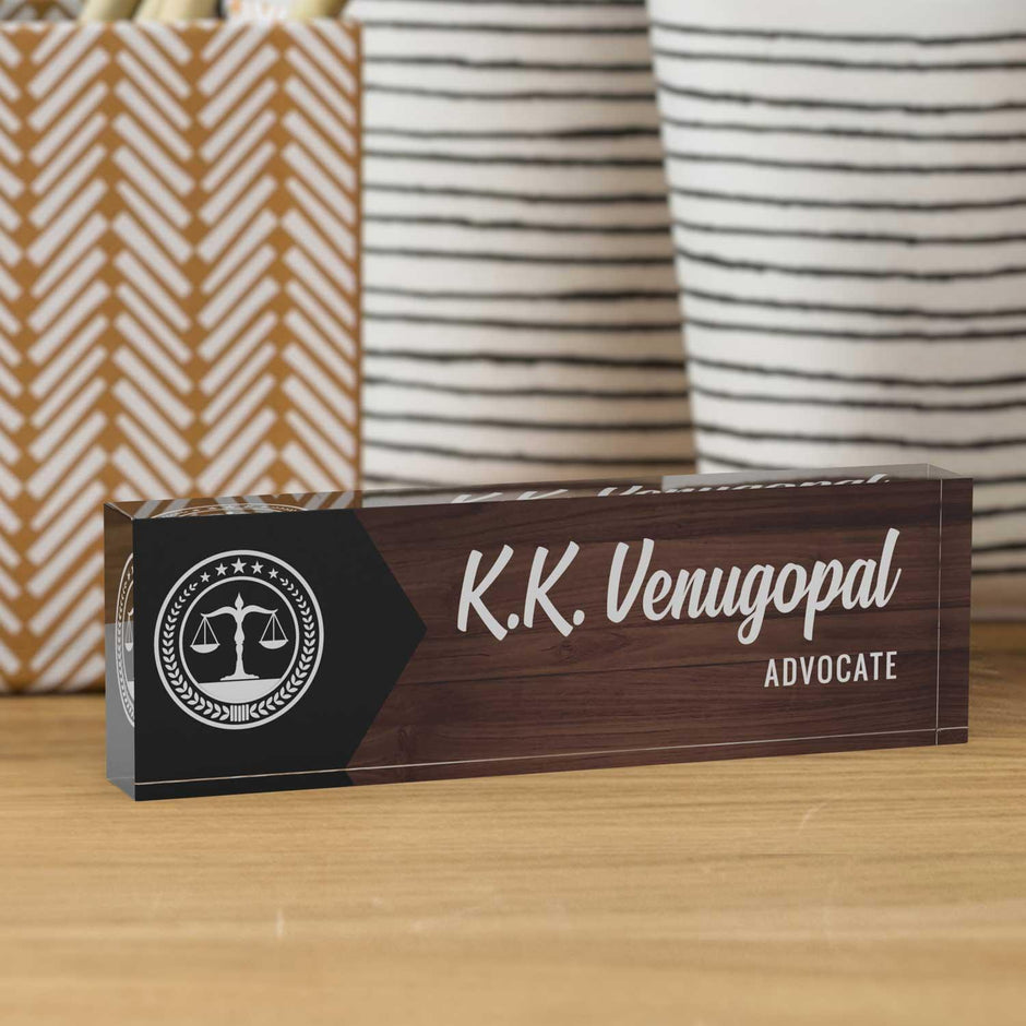 Desk Name Plates for Advocates, Lawyers & Judges – Housenama