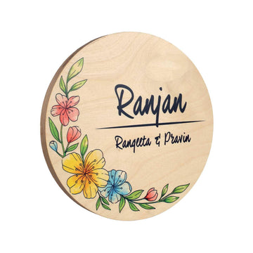 Floral Name Plates: 150+ Stunning Designs for Your Home | Housenama