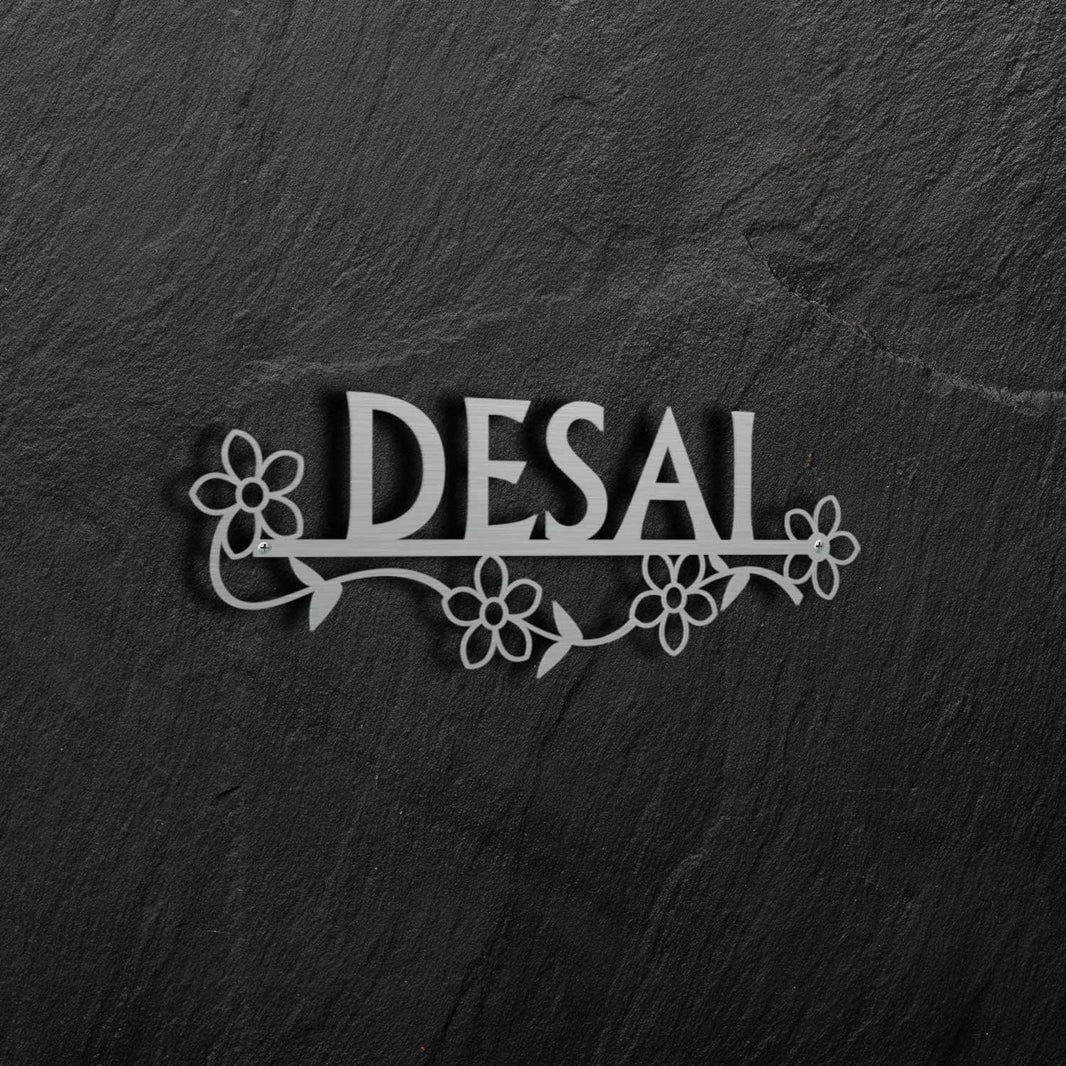 Floral Name Plates: 150+ Stunning Designs for Your Home | Housenama ...