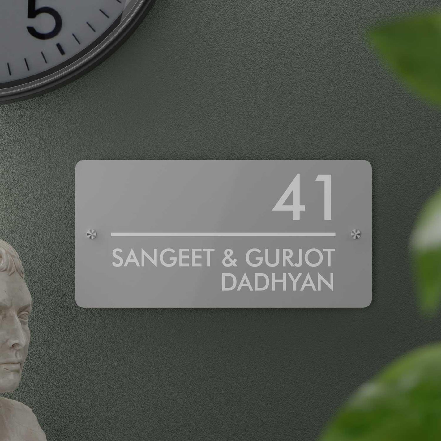 Futura (Glossy Grey) House Number/Name Sign - Multiple Sizes Available ...
