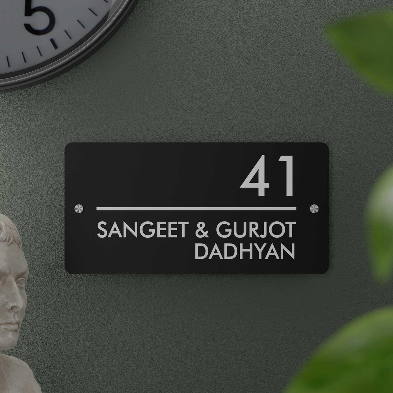 Futura (Matte Black) House Number/Name Sign - Multiple Sizes Available ...