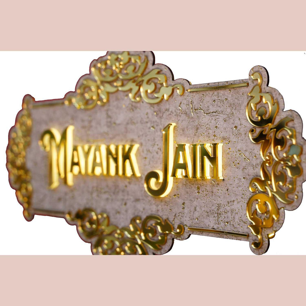 Jain - Decorative LED Name Plate 24x12 inch – Housenama