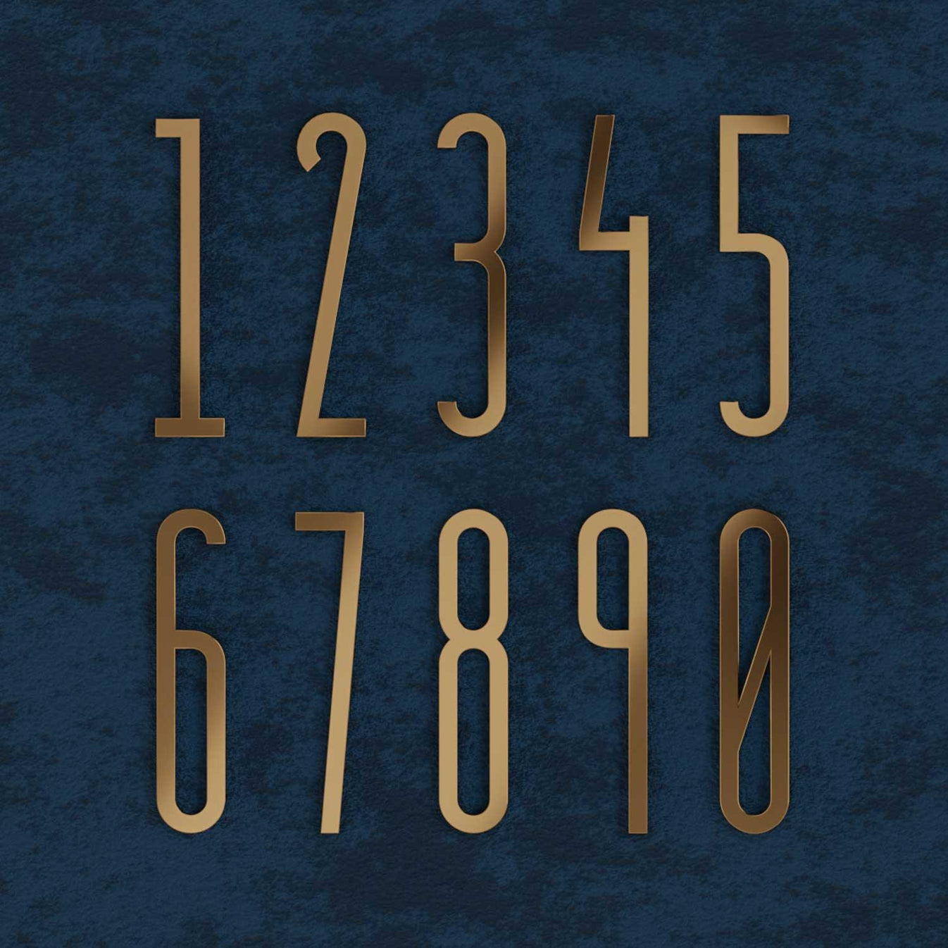 Komoda - Modern Brass Door Numbers & Letters – Housenama