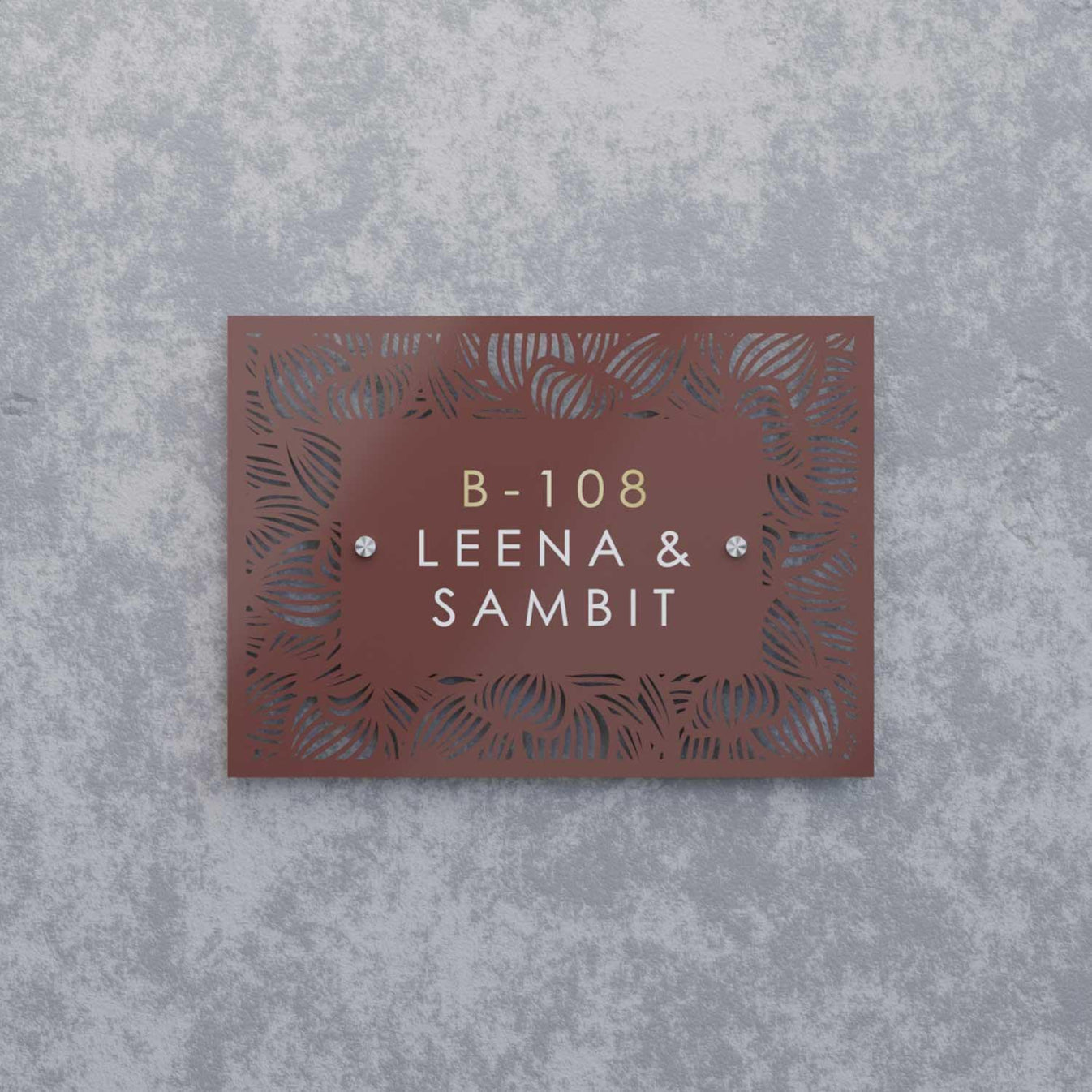 Niloufer Steel Name Plate – Housenama