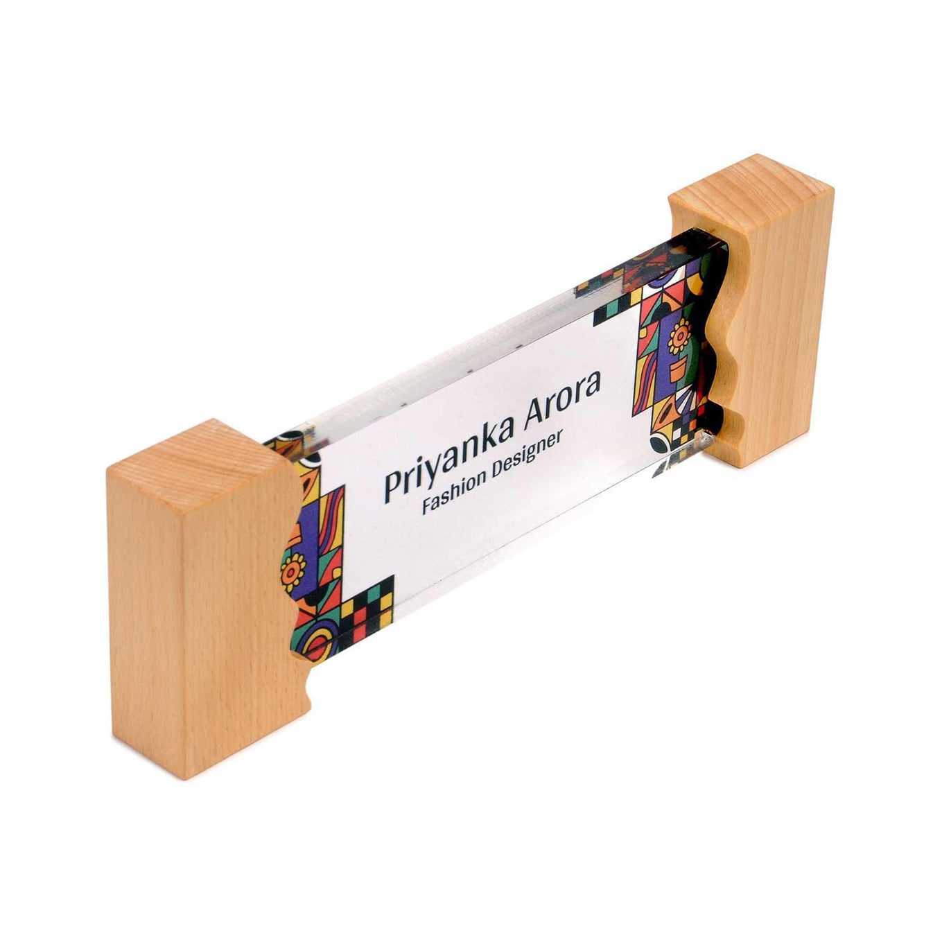 Runway Trends Desk Name Plate with Wooden Stand 9x3.5 inch – Housenama