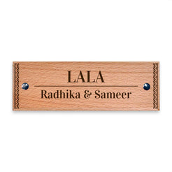 Shubhotsav Wooden Name Plate Water-resistant – Housenama